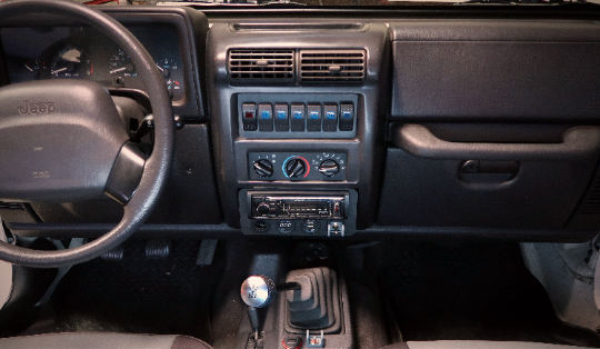 97-02 Jeep TJ Radio Delete Switch Panel Fits 7 Carling Switches ...